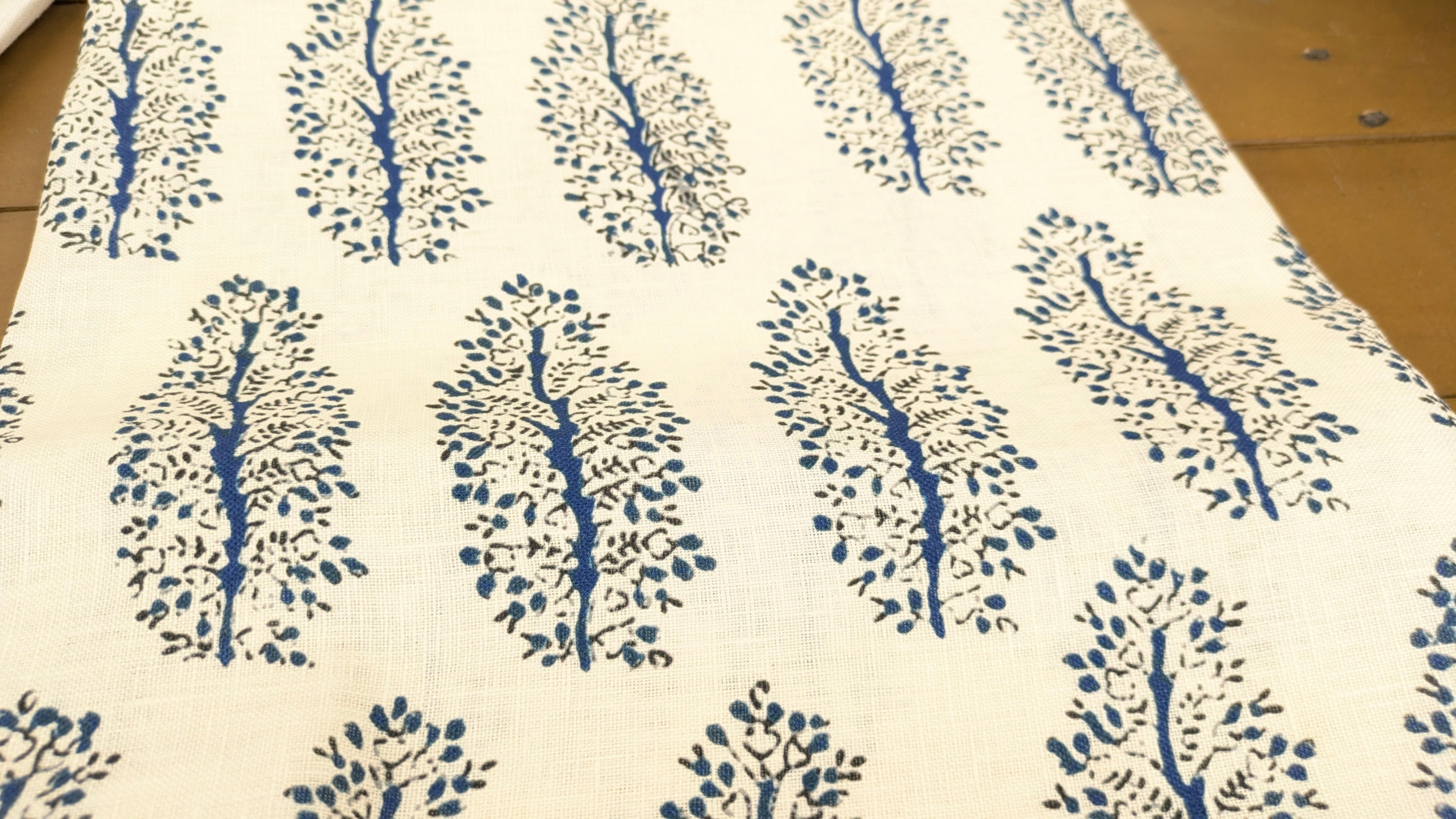 Indian Block print fabric - Pure linen – Emotive Collection